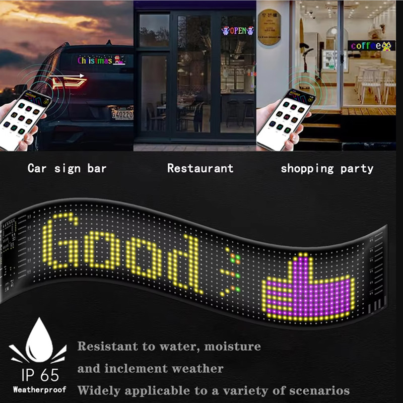 Led Demon Eyes Car LED Logo Bluetooth APP LED Matrix Pixel Panel Night ...