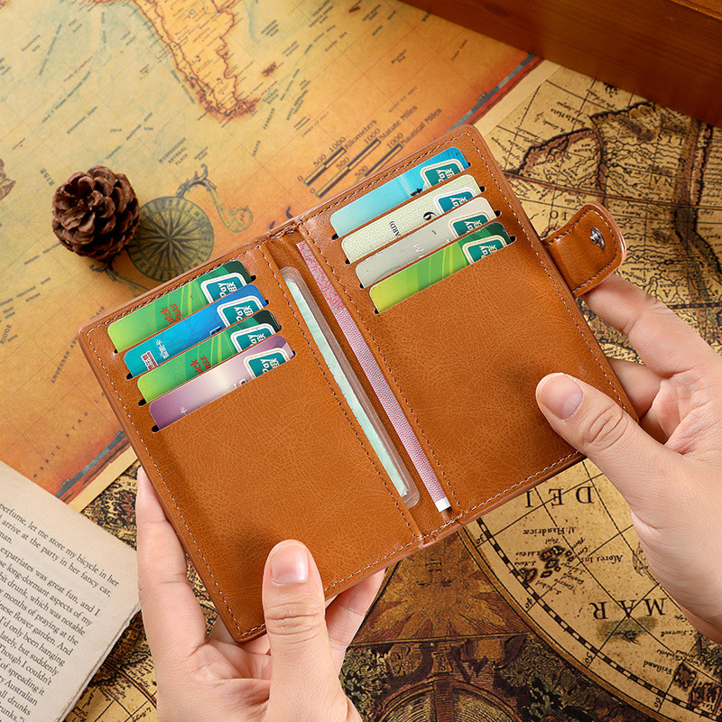 T Texture Driver's License Card Holder Men's Large-Capacity Document ...