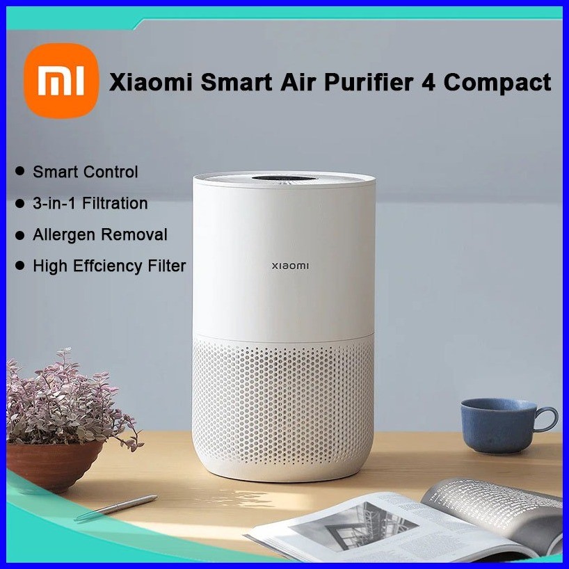 Xiaomi Smart Air Purifier 4 Compact 3-in-1 Filter Real-time Air Quality ...