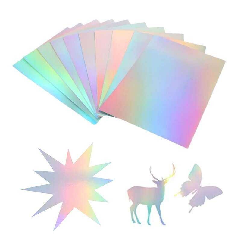 Metallic 10 Sheets Cardstock Glitter Shiny Raiow Cardboard Paper ...