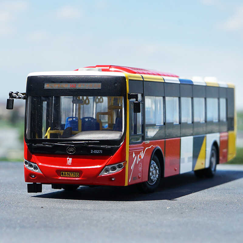 Diecast 1/42 Scale Yutong Bus Bus Guangzhou Bus Car Model Metal Die ...