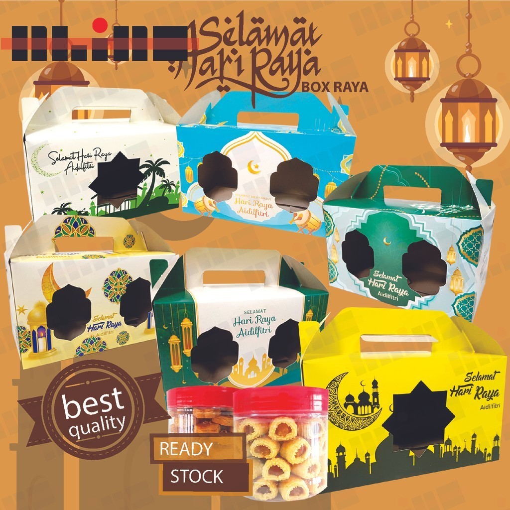 Hari Raya Aidilfitri Box Kuih Raya Box Packaging Bag Biskut Doorgift ...