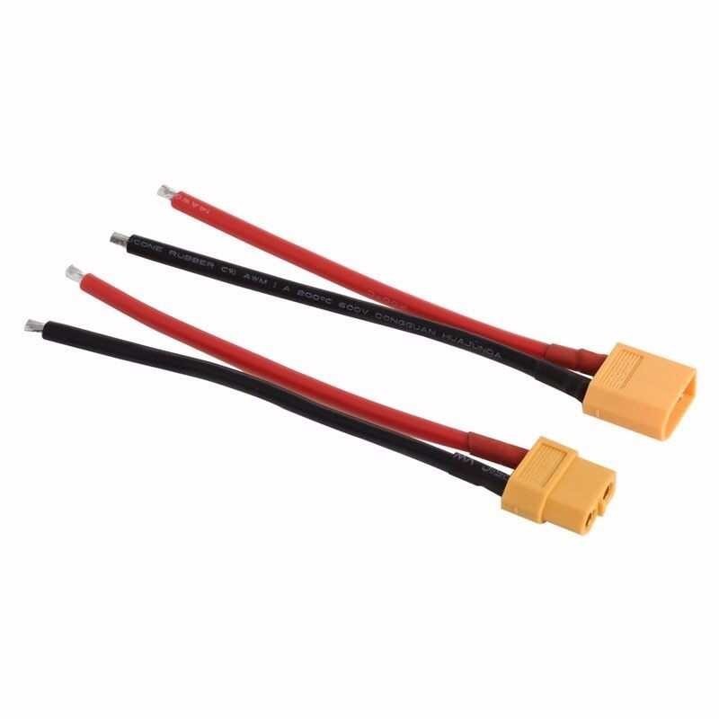 1 pares ng XT60 Battery Male Female Connector Plug na may 10cm Silicon ...