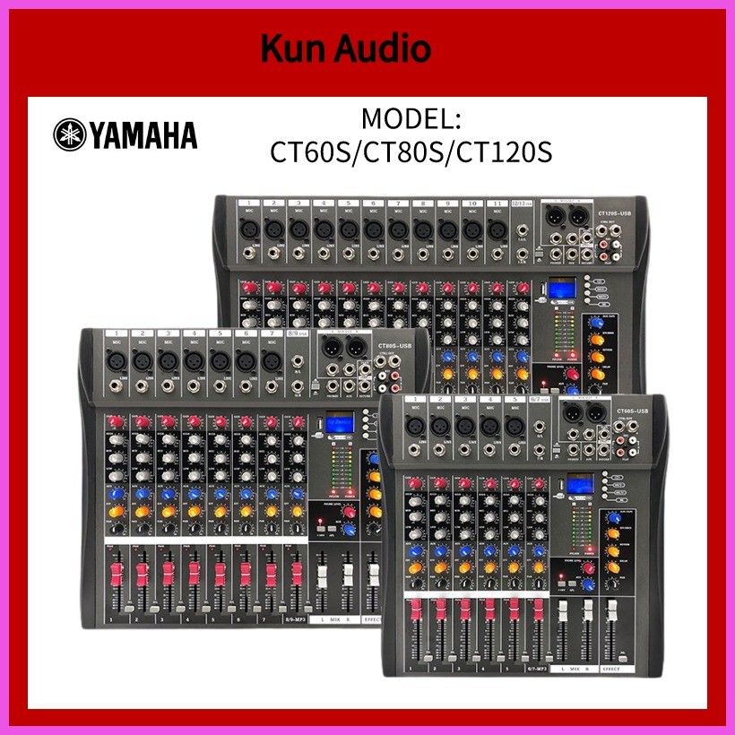 ♨ yamaha CT-60S CT-80S CT-120S Series Stereo Mixer 6 8 12 Channel ...