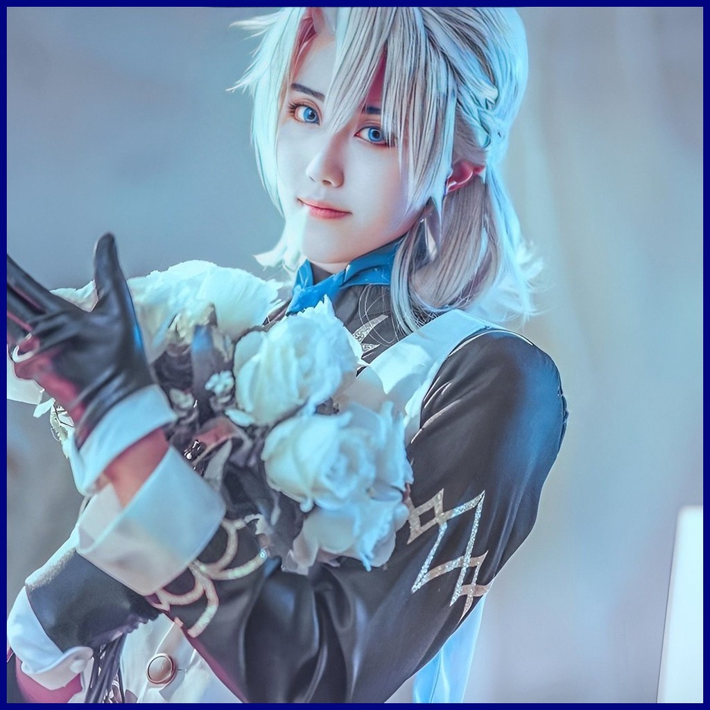 Genshin Impact Albedo Cosplay Costume With Detailed Pattern And ...