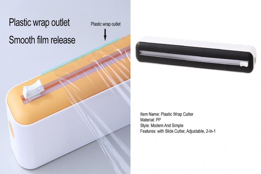 ARI Plastic Wrap Cutter with Slide Cutter Food Wrap Dispenser ...