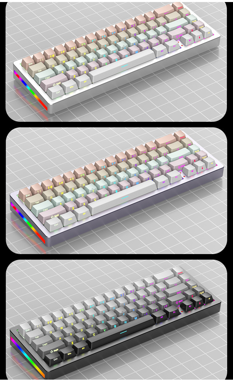 XinMeng M67 Tri-mode Bluetooth 2.4g USB Interface Mechanical Keyboard ...