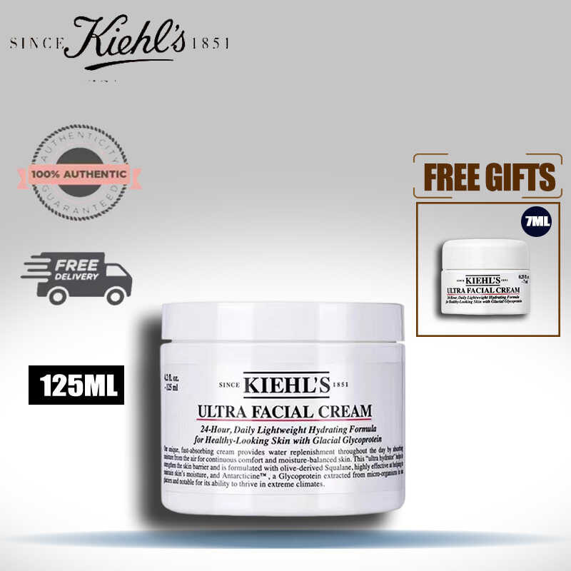 Kiehls Ultra Facial Cream 24hrs Hydration Moisturizer 125ml Free Get