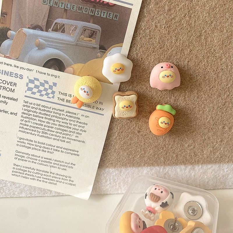 Cute Emoji Pushpin Corkboard Photo Wall Decoration Sticky Notes Push ...