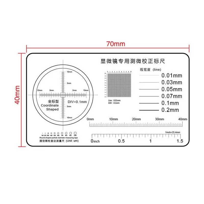 Microscope Micrometer Calibration Ruler Point Gauge Measuring ...