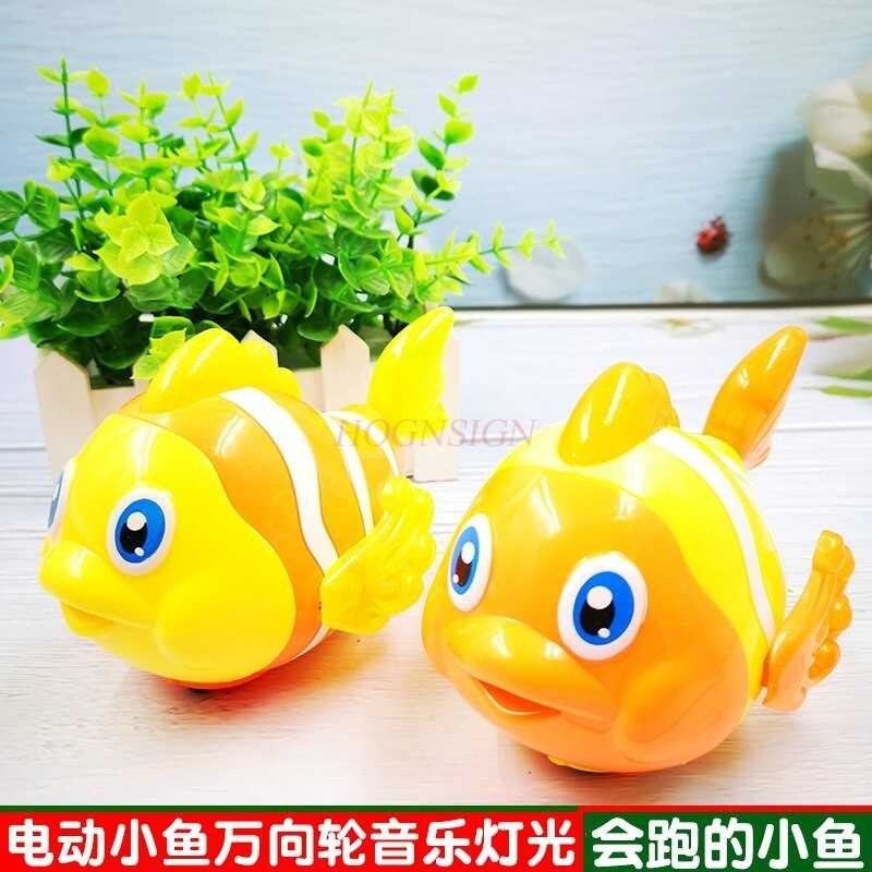 Simulasyon maliit karet isda bata musika sanggol pag-ilaw unibersyal laruan ng gulong para sa ...