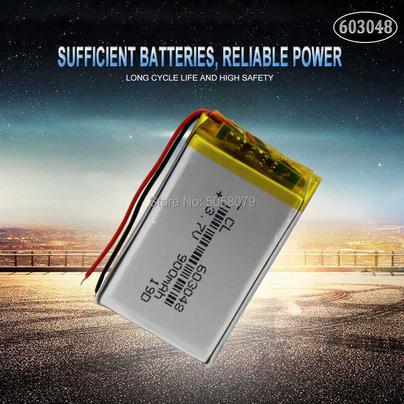 1Pcs 8 3.7V 900Mah 603048 Rechargeable Li-Po Polymer Cells Lithium Li ...