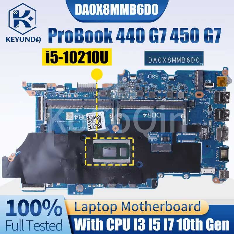 For HP Probook 440 450 G7 Notebook Mainboard Da0x8mmb6d0 L78085-601 ...