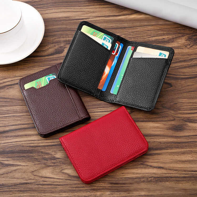87 NEW Genuine Leather Slim Wallets Mens Credit Hs Women Male Organizer ...