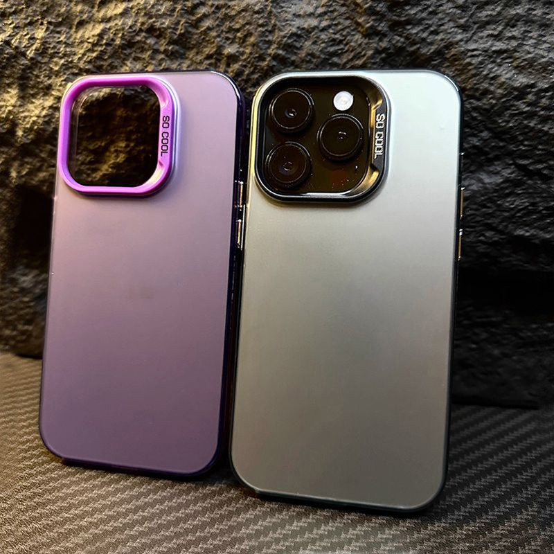 Luxury Colored Silver Matte Casing For iPhone 16 11 14 15 Pro Max 13 12 ...