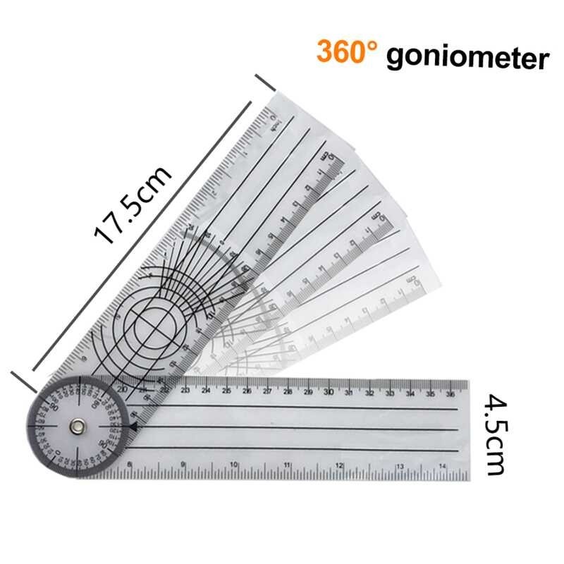 360 7 Degree Goniometer Angle Medical Spinal Angle Inclinometer Ruler ...