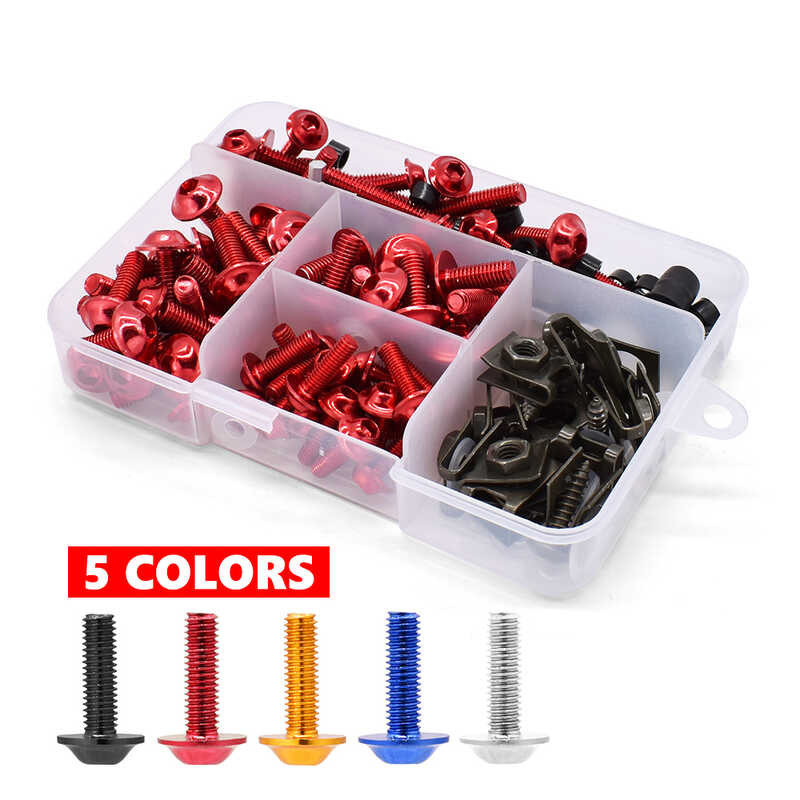 Motorcycle Full Fairing Bolts Kit Screws Fastener Clips Screw Nuts Para ...
