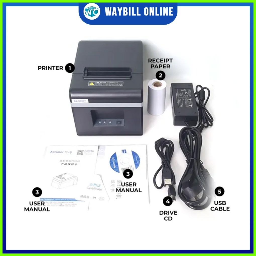 ☪ ⏘ XP-T80A 80mm Receipt Printer Bluetooth Thermal Printer AUTO CUT ...