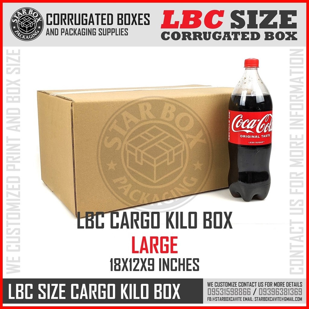 ۞ ♨ Starbox Large LBC Express Sizes Corrugated Cargo Shipping Boxes ...