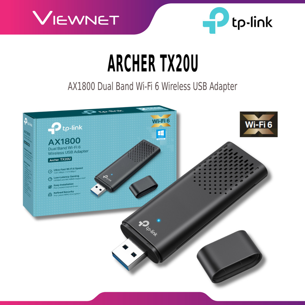 TP-LINK ARCHER TX20U / ARCHER TX20U NANO AX1800 DUAL-BAND WI-FI 6 ...
