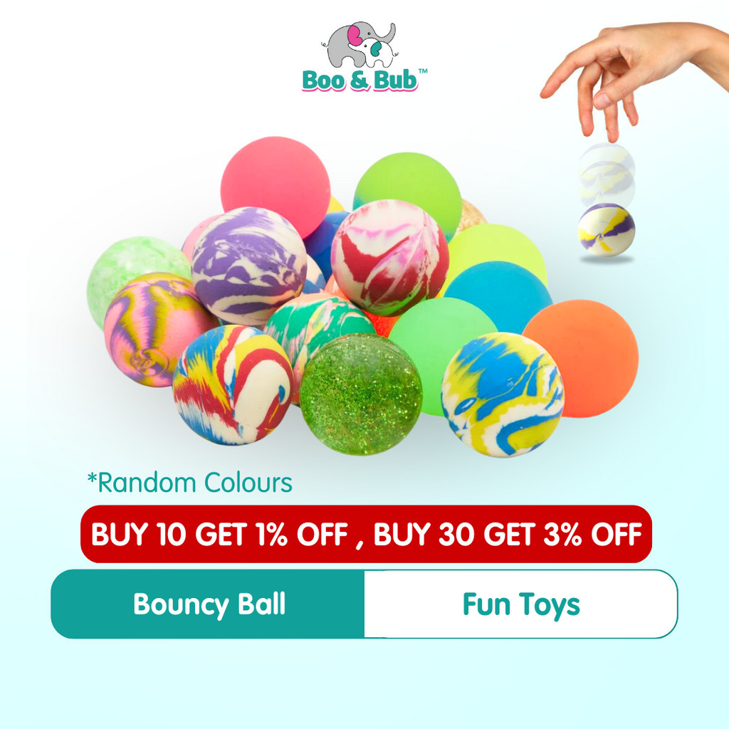 25mm Boo&Bub Mixed Bouncy Ball Solid Floating Funny Bouncing Child ...