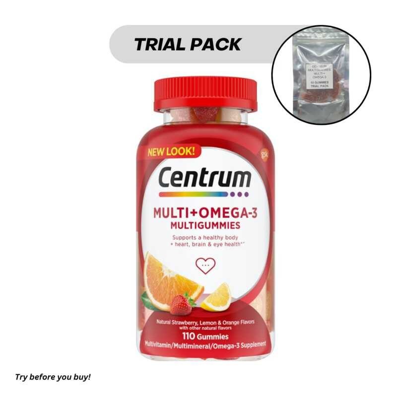 Trial Pack Centrum MultiGummies Multi + Omega-3, 10 Gummies | Shopee ...