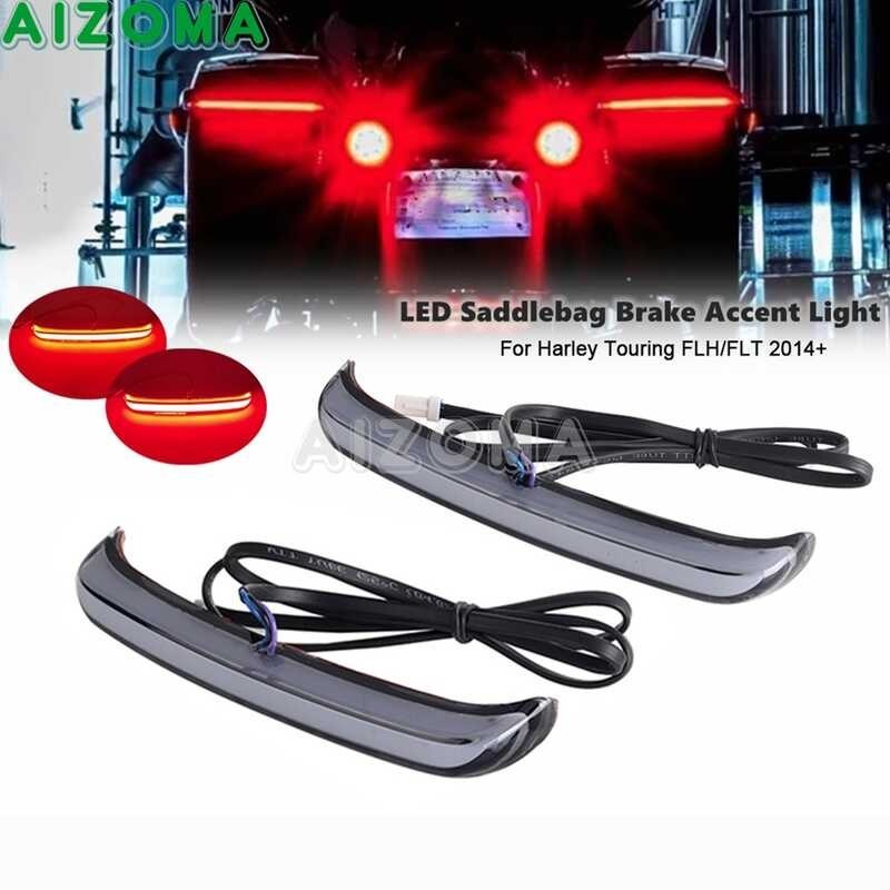 Rear Tracer Saddlebag LED Light For Harley Touring FLH FLT Tour Electra ...