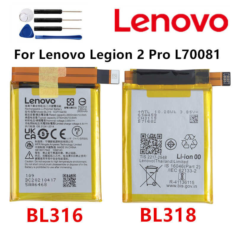 Original 4 Bl316 L70081 Mobile Phone For Lenovo Legion 2 Pro Bl318 Battery 4 3 | Shopee Philippines