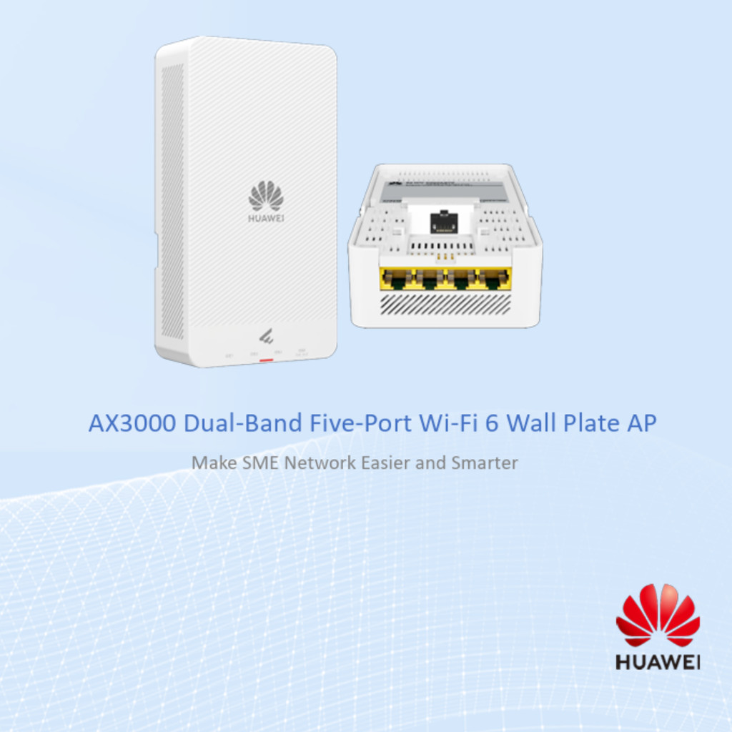 Huawei AP266 - AX3000 Dual-Radio WiFi 6 Indoor Multiple Ports Wall ...