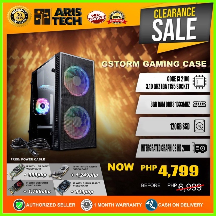 Computer CPU ONLY Gstorm Gaming Case Core i3 (2nd Generation) (3rd ...