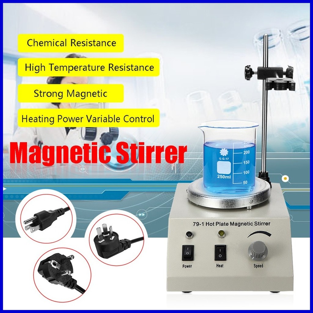 79-1 Hot Plate Magnetic Stirrer Mixer Stirring Laboratory 1000ml Speed ...