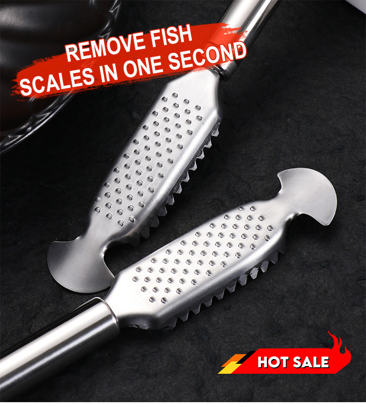 Stainless Steel Fish Scale Cleaner Remover Scaler Descaler Fish scale ...