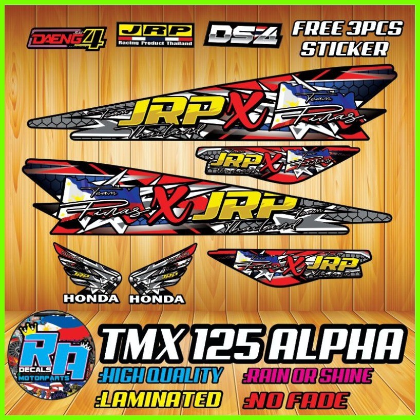 ⏏ ⚽ Honda TMX ALPHA 125 Team Pinas x Jrp Honeycomb Decals | Shopee ...