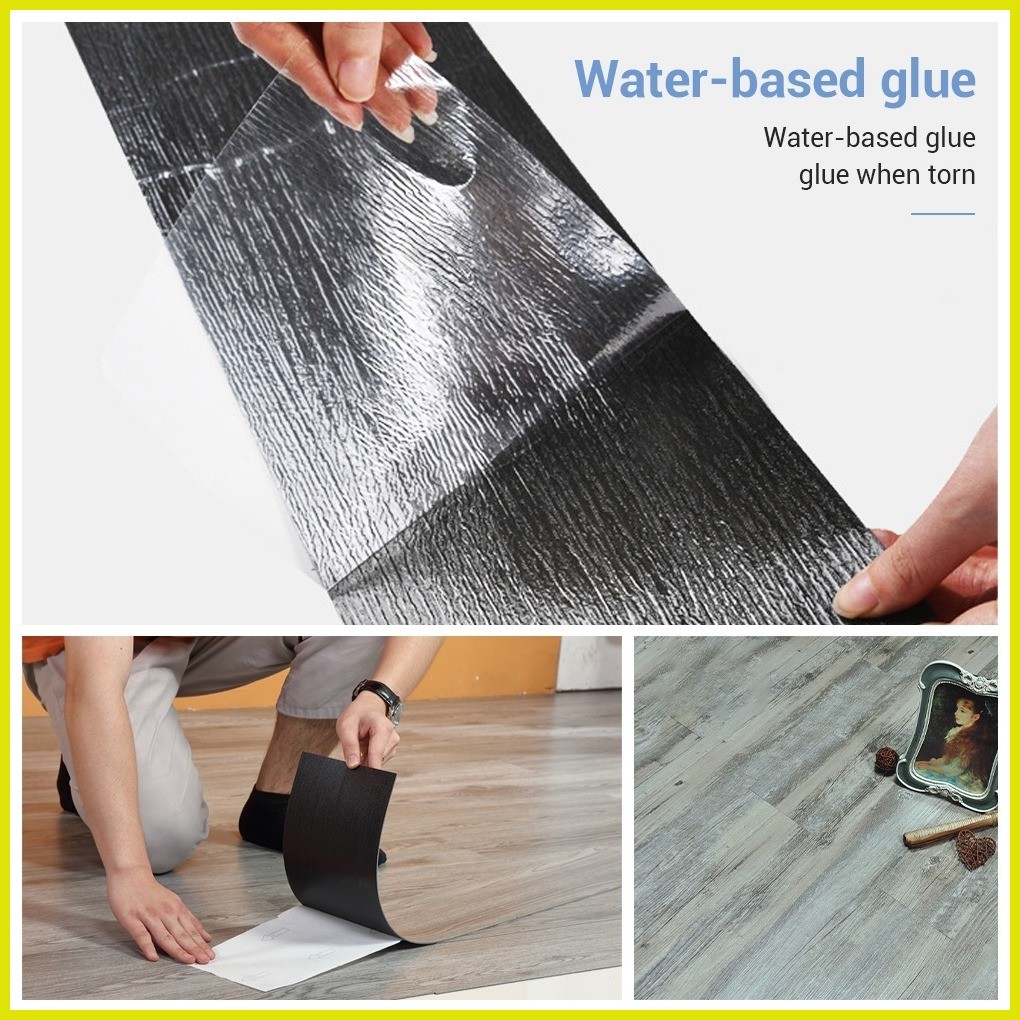 50pcs PVC Floor Mat Stickers Waterproof Self Adhesive Wooden Vinyl ...