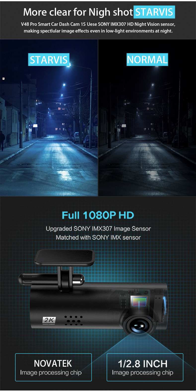 Roadcam LF9 Pro Full HD Dash Cam 1080P WiFi Night Vision Car Camera ...