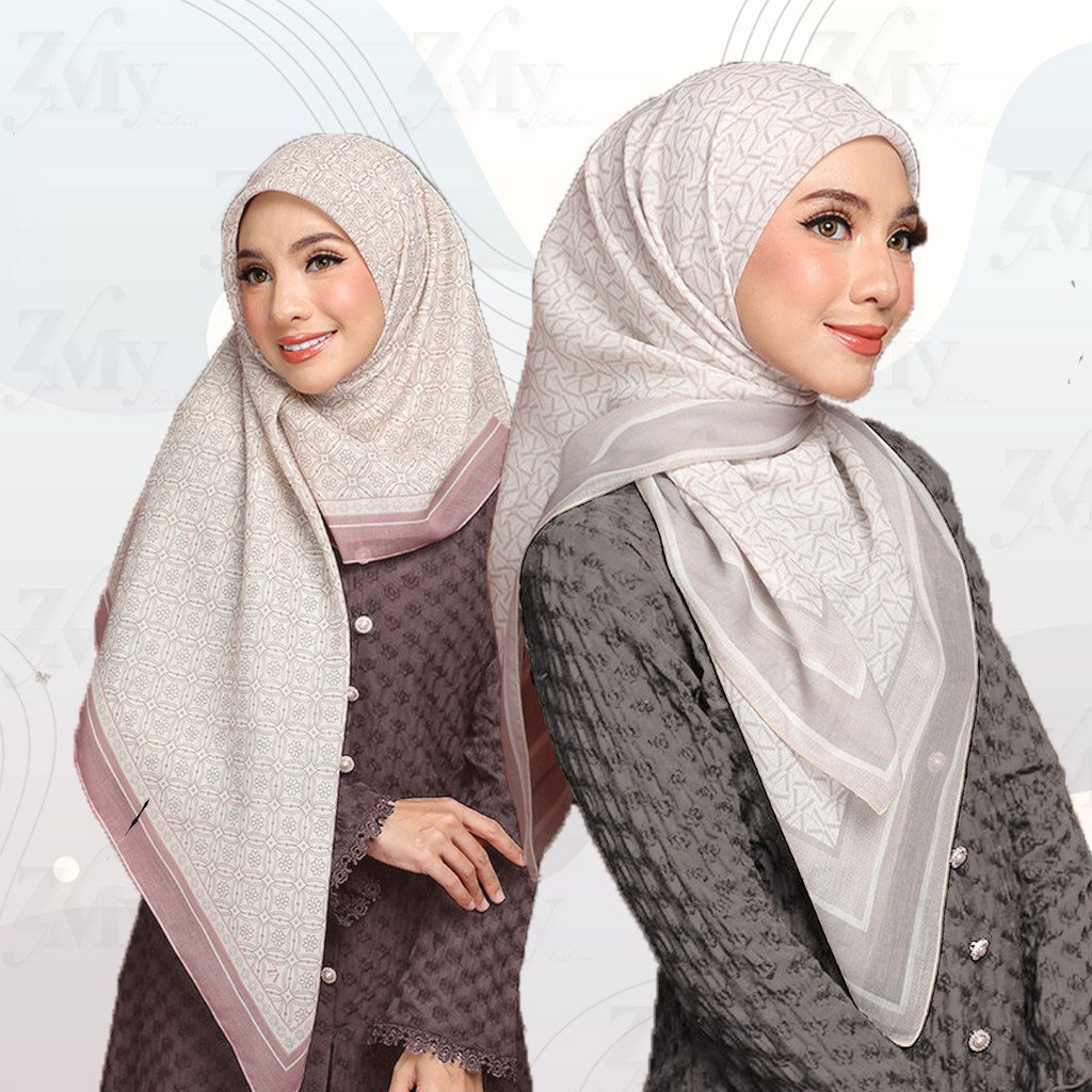 Tudung Bawal Printed Corak Premium Cotton ( LASER CUT ) | Shopee ...