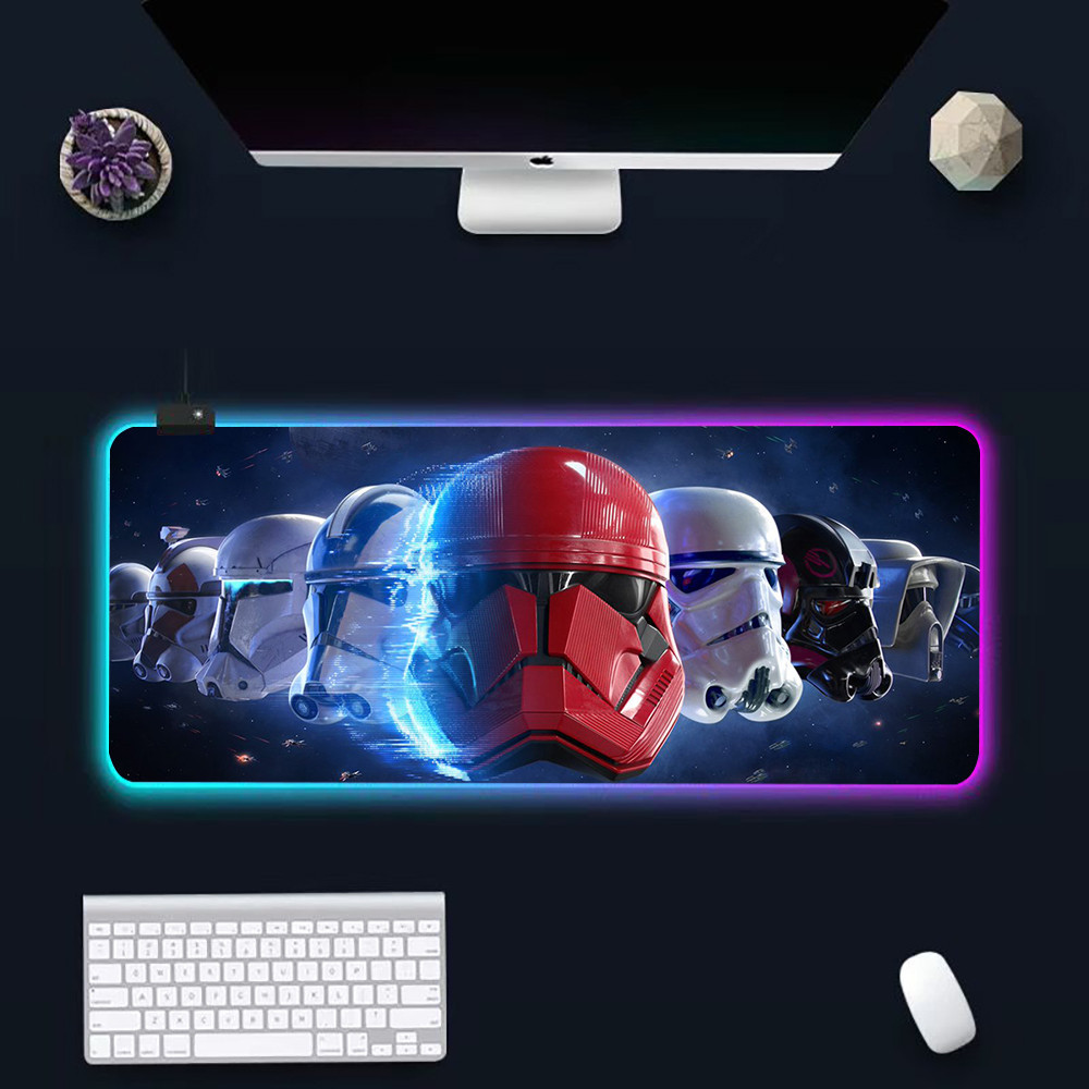 Hot Movie Star Wars RGB Pc Gamer Keyboard Mouse Pad Mousepad LED ...