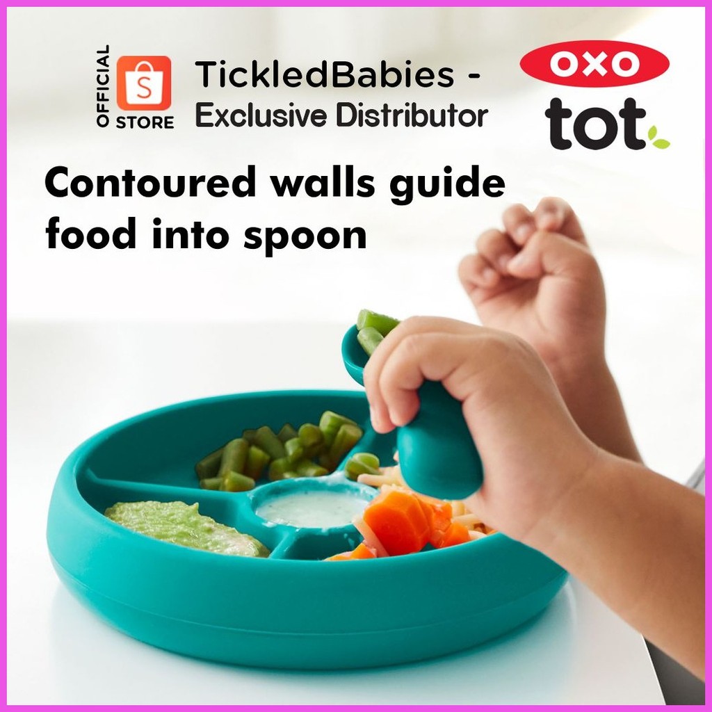 OXO Tot Silicone Divided Plate ( oxotot toddler baby infant feeding ...