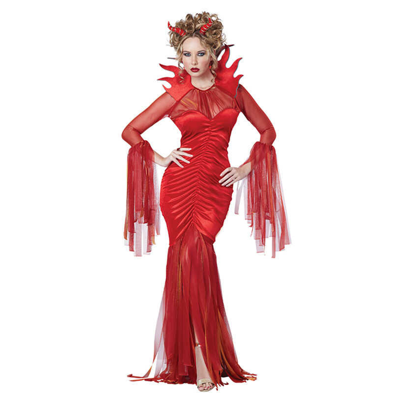 Halloween costume, Red Witch Devil costume, Bull Demon King cosplay ...