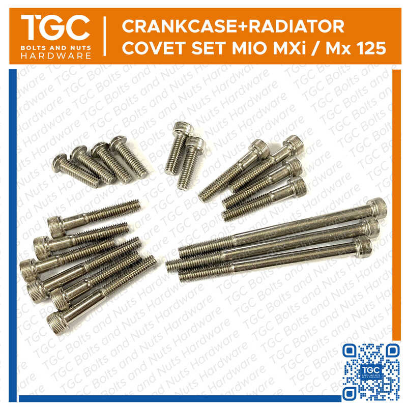 Stainless T Crankcase Cover Set - Yamaha Mio Mx I / Mio Mx 125 ...