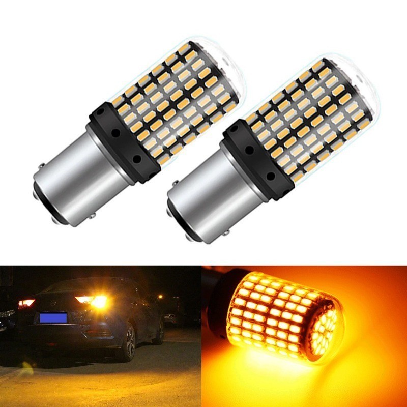 2pcs Turn Signal Bulb Car Tail Light Brake Light LED 144 Chip T20 7440 ...