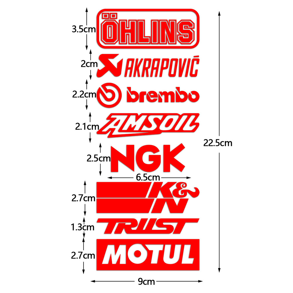 RUSI Logo Sticker Reflective Motorcycle Body Helmet Decal for Rusi Tc ...