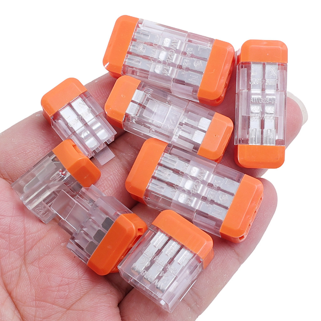 Quick Wire Connectors 2 Pin / 3 Pin Push-in Splicing Splitter Electric ...