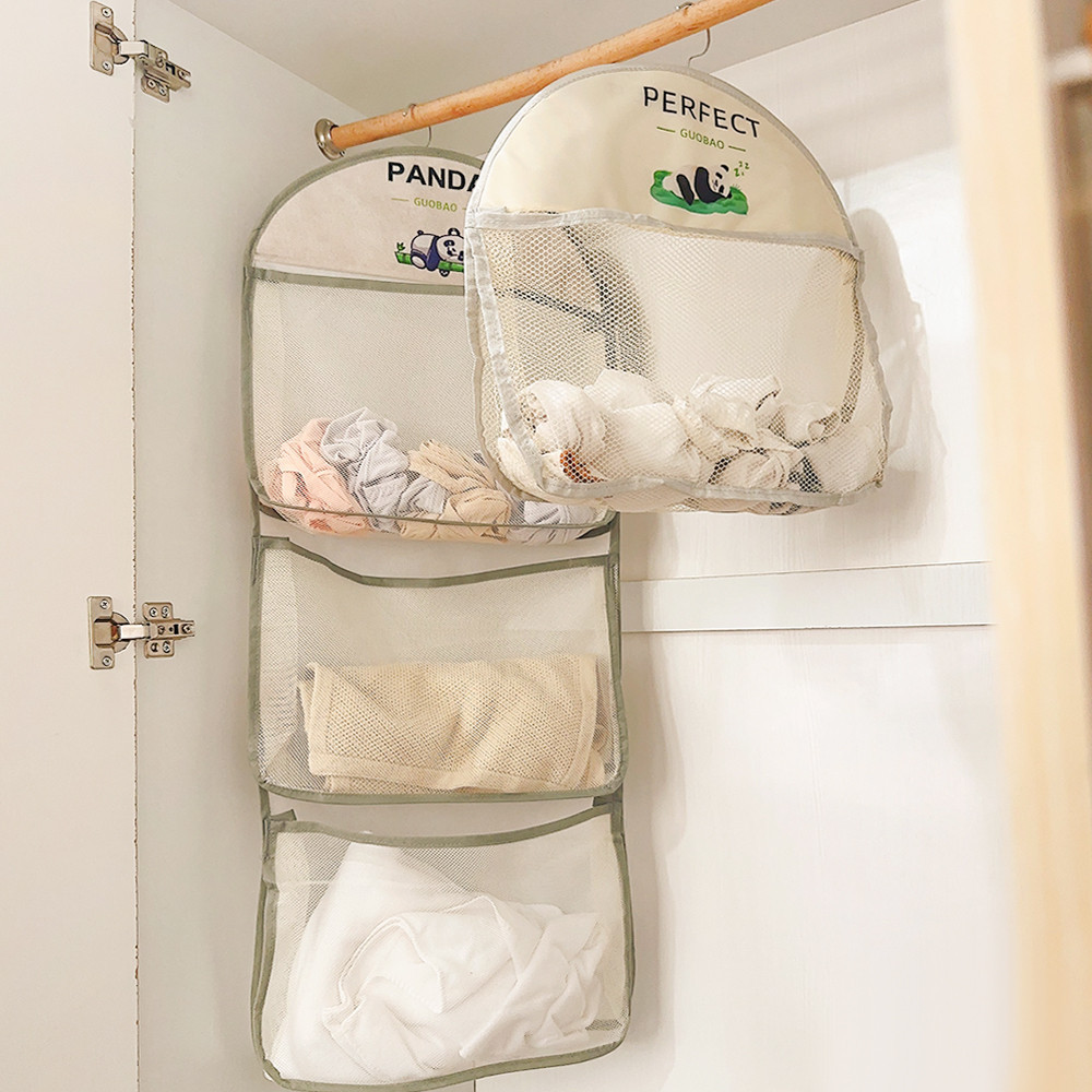Wall Hanging Breathable Mesh Bag Socks Storage Bag - Underwear Storage ...