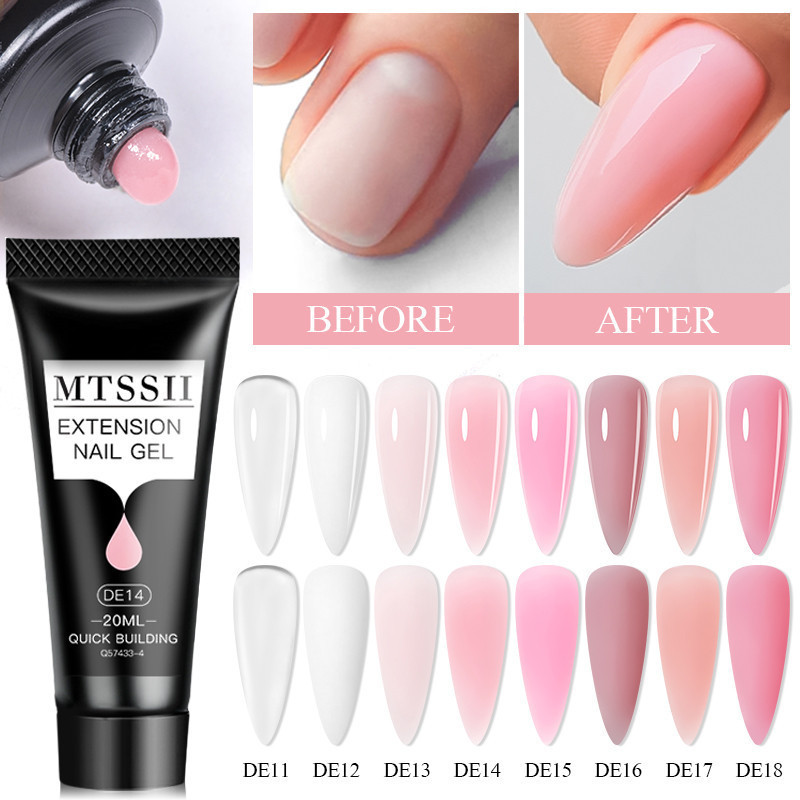 MTSSII 20ml Nail Extension Gel Polish Poly Gel Acrylic Quick Building Nail Gel 10ml | Shopee ...