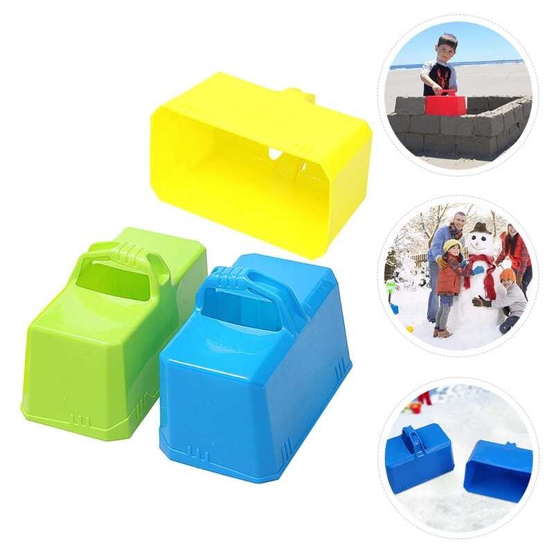 3 Pcs Brick Model Toys DIY Snow Mold Winter Maker Outdoor Sand Plastic ...