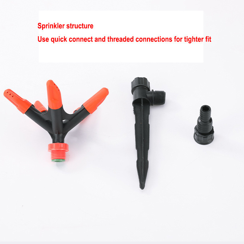 360° Rotating Pentagonal Showerhead Garden Irrigation Watering System ...