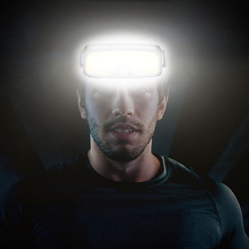 Flood Light High Brightness COB Headlamp Cool Shaped Fishing Headlight ...