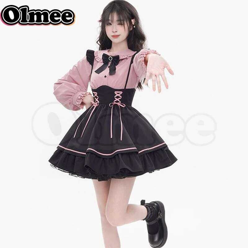 LY [Olmee] In Stock Jirai Kei Overall Dress Japanese Lolita Mine Style ...