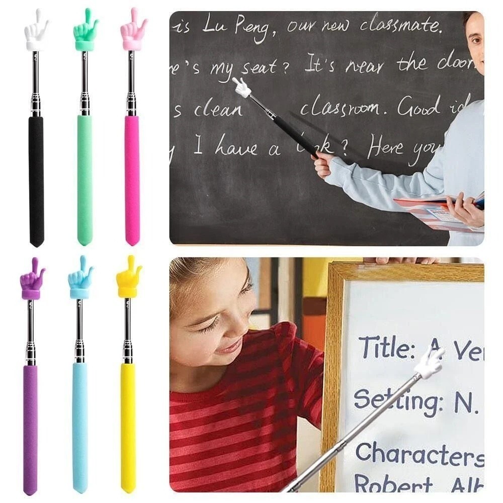 Telescopic Teachers Pointer Rod / Finger Design Retractable Teaching ...